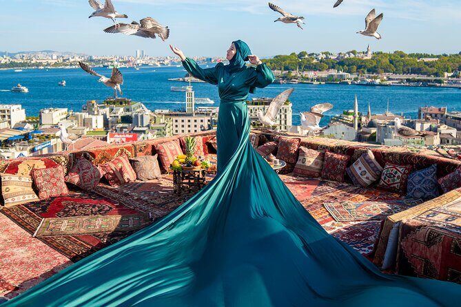 Flying Dress Rooftop Photoshoot in Istanbul (2Concepts, 1dress) - Key Points