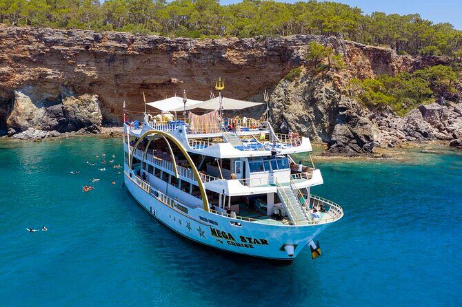 From Antalya To Kemer Mega Star Boat Trip w/Free Transfer - Detailed Breakdown of the Itinerary