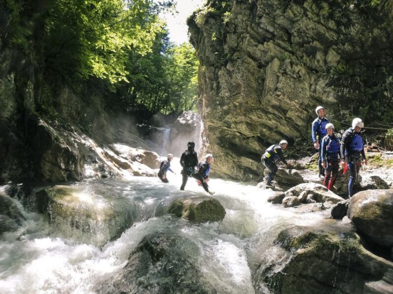 From Interlaken: Local Canyoning Trip - The Highlights: Jumps, Slides, and Rappels