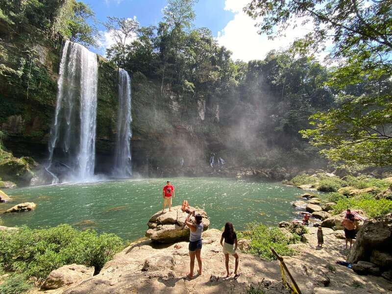 From Palenque: Waterfalls Misol-ha y Agua Azul. - Key Points