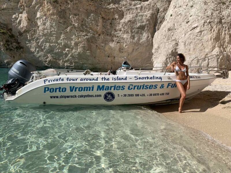 From Porto Vromi: Shipwreck Beach Private Boat Cruise - White Beaches and Remote Swimming Spots  