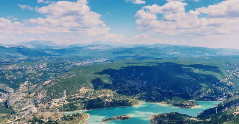 From Sinj: Flight Over Imotski, Trilj, Omi, and Split - Key Points