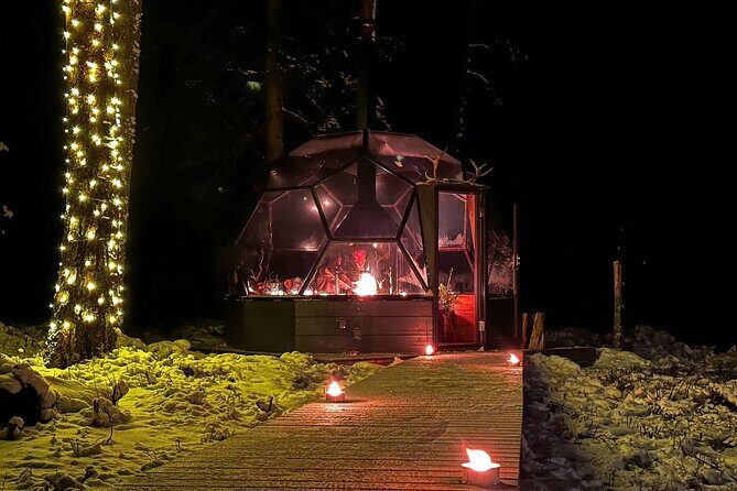 Glass Igloo Campfire Dinner under Northern Lights - FAQs