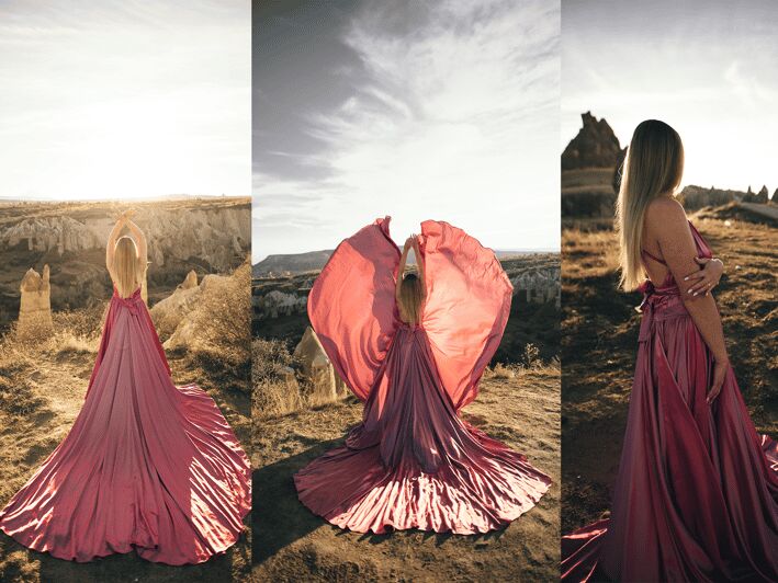Göreme: Cappadocia Satin Flying Dress Rental - Dress Variety and Quality