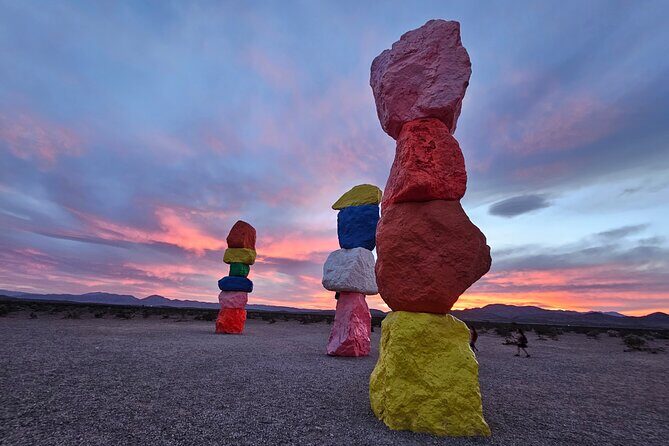 Grand Canyon West Rim, Hoover Dam Stop and 7 Magic Mountains Tour - Key Points