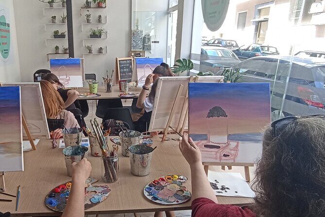 Guided Paint & Sip Workshop in Central Athens - Key Points