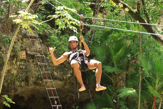 Half Day Outdoor Adventour ATV, Rappel, Cenote, Aquatic Zipline - Diving Into the Experience