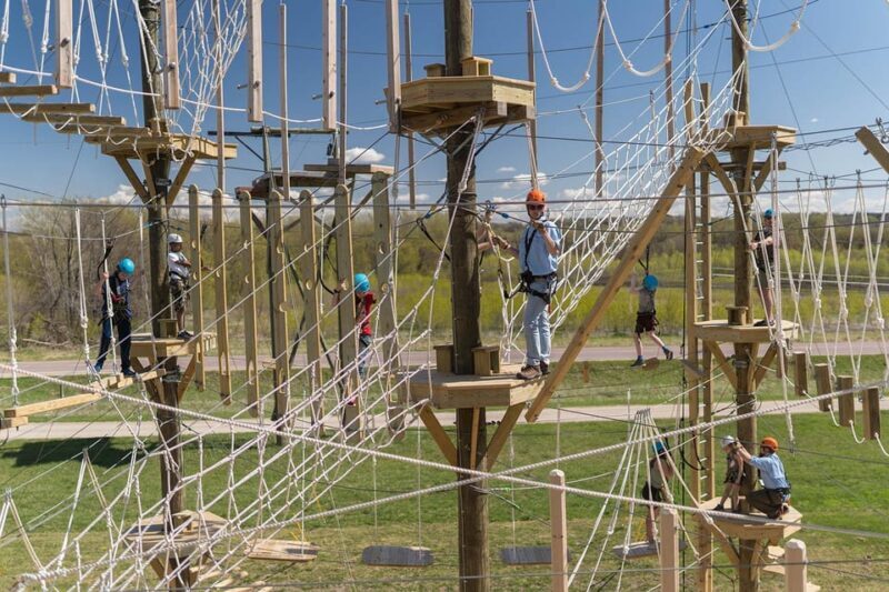 Henderson, Minnesota: High Ropes Obstacle Course Experience - The Height and Challenge Variety