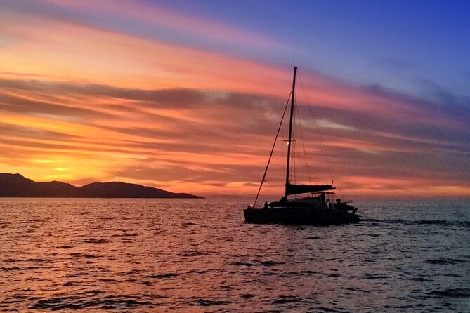 Hersonissos: Luxury Sunset Catamaran Cruise Sushi & Open Bar - Key Points: