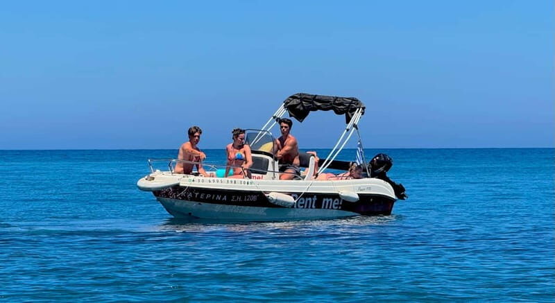 Hersonissos: Private Motorboat Rental - No License Required - Key Points