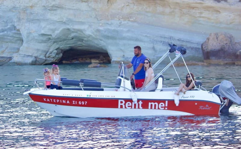 Hersonissos: Private Motorboat Rental - No License Required - An Authentic Crete Coastal Experience