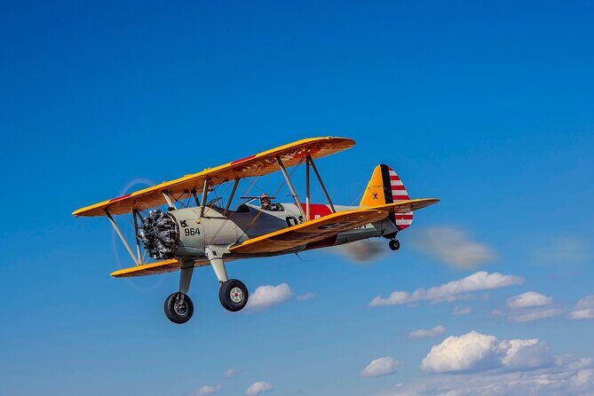 Historical Flight in an Open Cockpit Biplane from WWII - Discover the Thrill of a WWII Open Cockpit Biplane Flight in Phoenix
