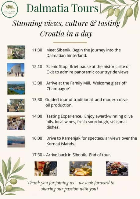 ibenik: Croatia in a Day, Vistas, History, Olive Oil, Wine - Pricing and Value