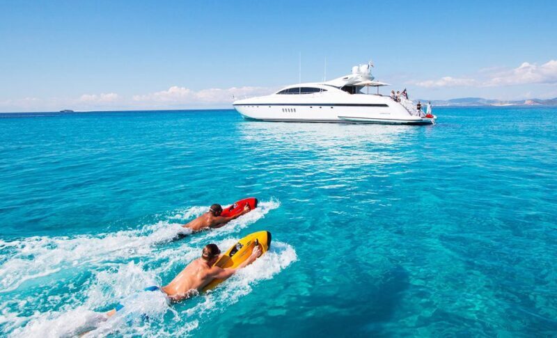 Ibiza: Beach and Cave Boat Tour with Luxury Water Toys - The Itinerary in Detail