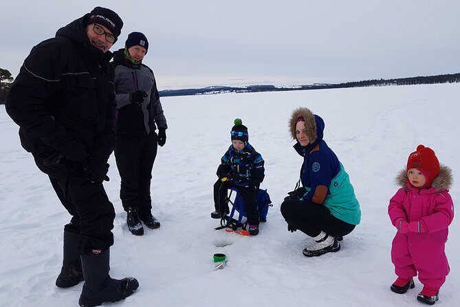Ice fishing by car with hot beverages at Pyhä-Luosto - What to Expect from the Ice Fishing Tour