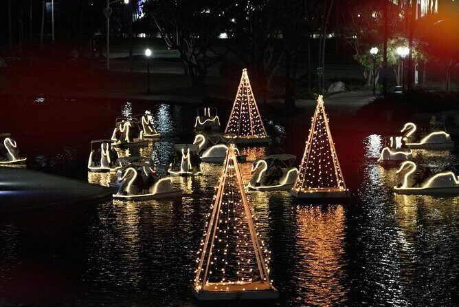 Illuminated Swan Boat Night Ride on Rainbow Lagoon in Long Beach - Key Points