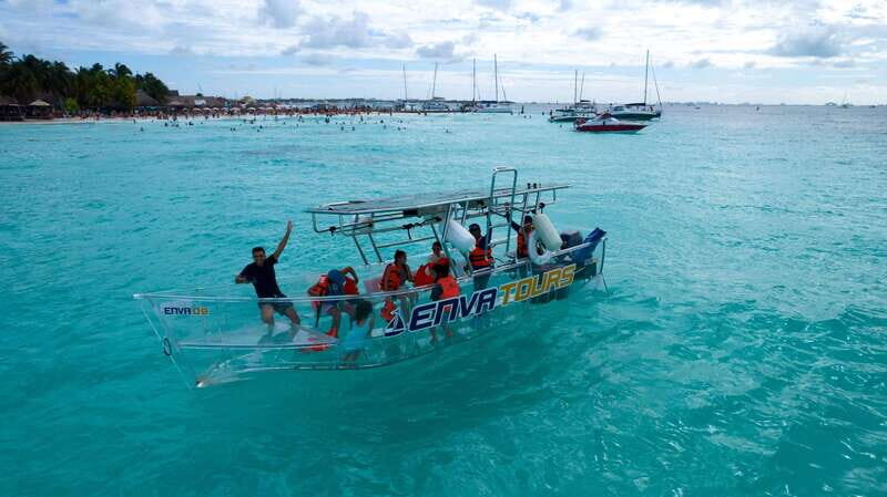 Isla Mujeres: Excursion Crystal Boat Tour at the Caribbean - Key Points