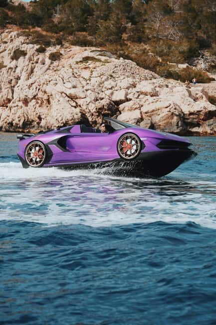 JetCar excursion - Super Sport SVJ or SF90 on water in Ibiza - The JetCar: Design, Comfort, and Performance
