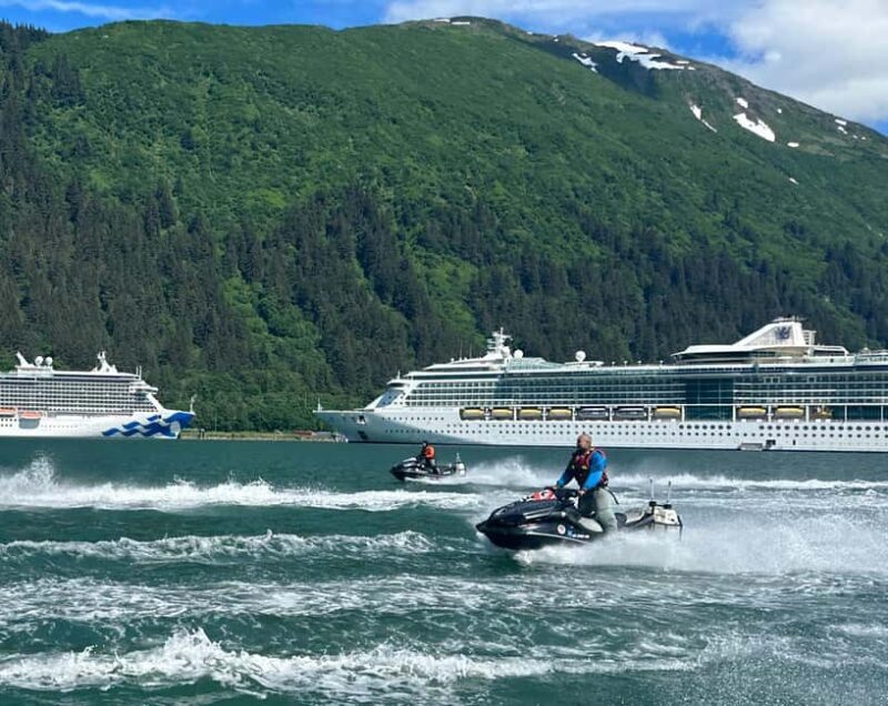 Juneau: 3-hour jet ski glacier view and whale watch - An adrenaline-fueled way to see Alaska’s natural beauty