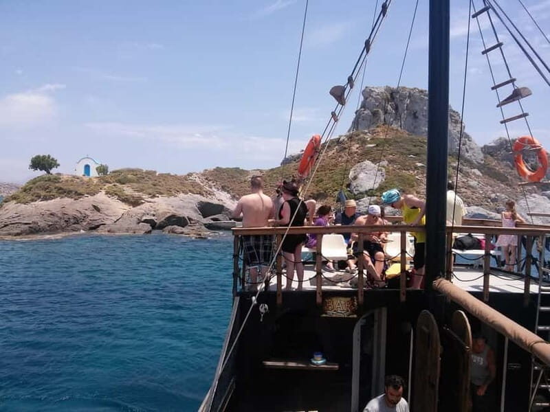 Kardamaina: Pirate Boat Cruise to 3 Bays with BBQ Lunch - Key Points