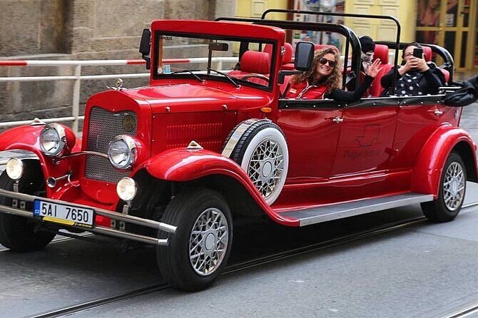 Karlstejn Castle in Vintage Convertible Car - FAQs