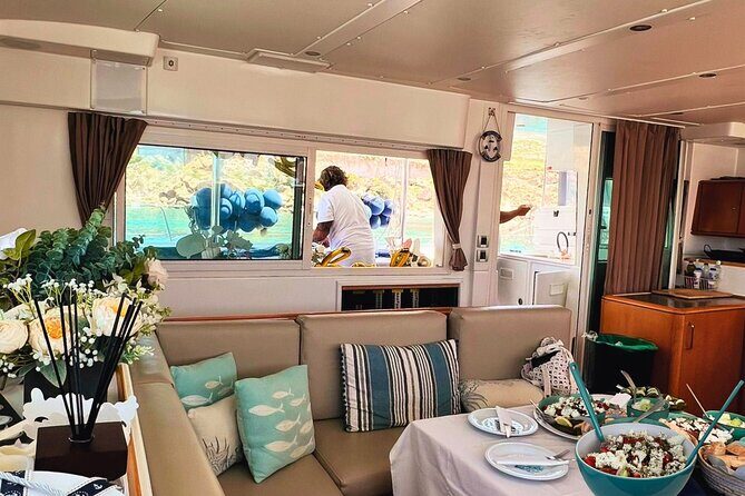 Kos: Catamaran Small Group Full-Day trip with Meal, Drinks, Swim - Key Points