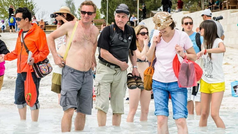 Kusadasi: Pamukkale Hot Spring & Hierapolis Small-Group Tour - The Thermal Pools and Cleopatra’s Pool