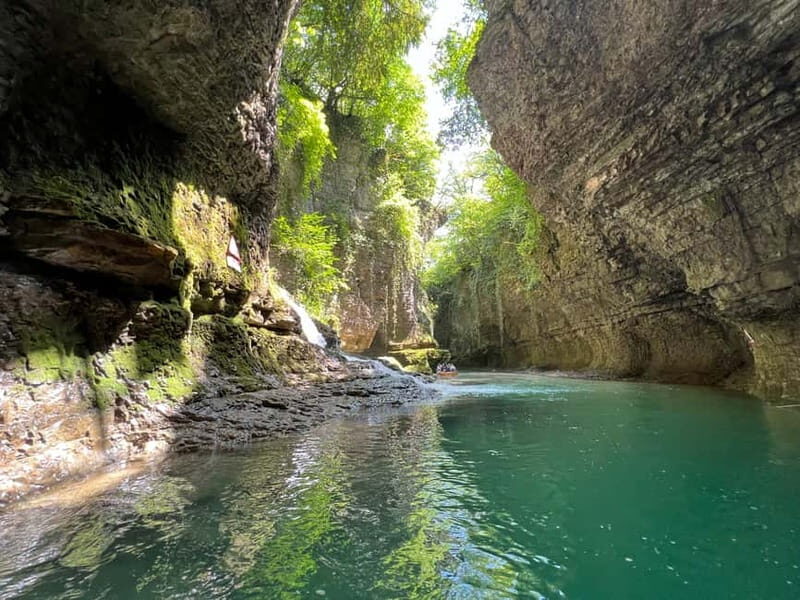 Kutaisi: Martvili & Okatse Canyons & Prometheus Cave Tour - Crossing the Okatse Canyon
