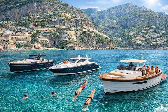 Luxury Amalfi Coast Boat Tour with Swim & Prosecco  Small Group - Key Points