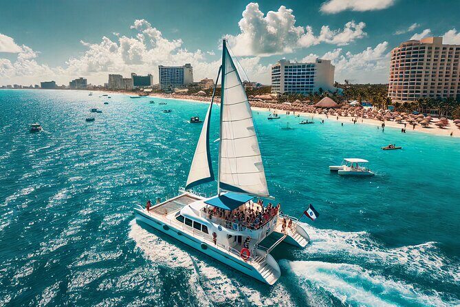 Luxury Catamaran to Isla Mujeres, Snorkeling, Buffet and Ice Bar - Discover the Luxury Catamaran to Isla Mujeres, Snorkeling, Buffet, and Ice Bar
