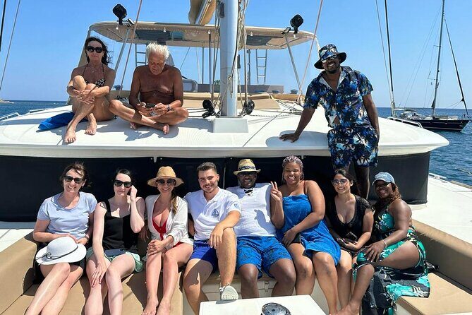 Luxury Santorini Catamaran Cruise: Lunch, BBQ, Drinks, Transfers - The Sum Up