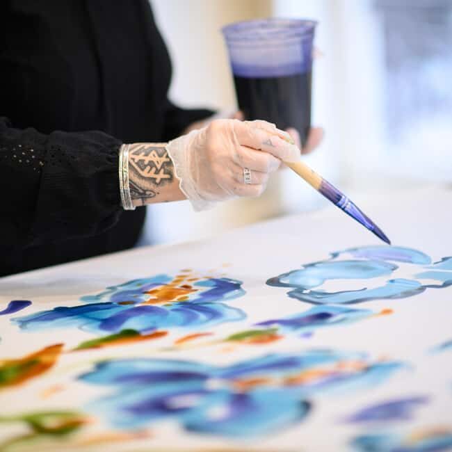 Lyon: Create your own traditional Lyonnais silk square - An In-Depth Look at the Silk Painting Workshop