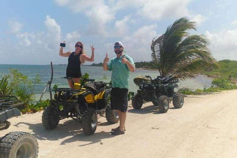 Mahahual: ATV Adventure & Open Bar Beach Day with Lunch - The Beach and Lunch Experience at Poncho’s Restaurant Beach Club