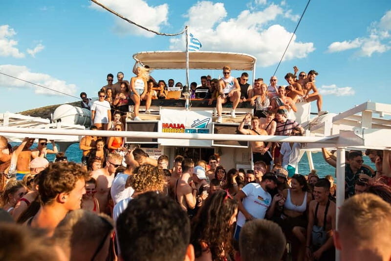 Malia: Booze Cruise Boat Party with Live Dj - Key Points