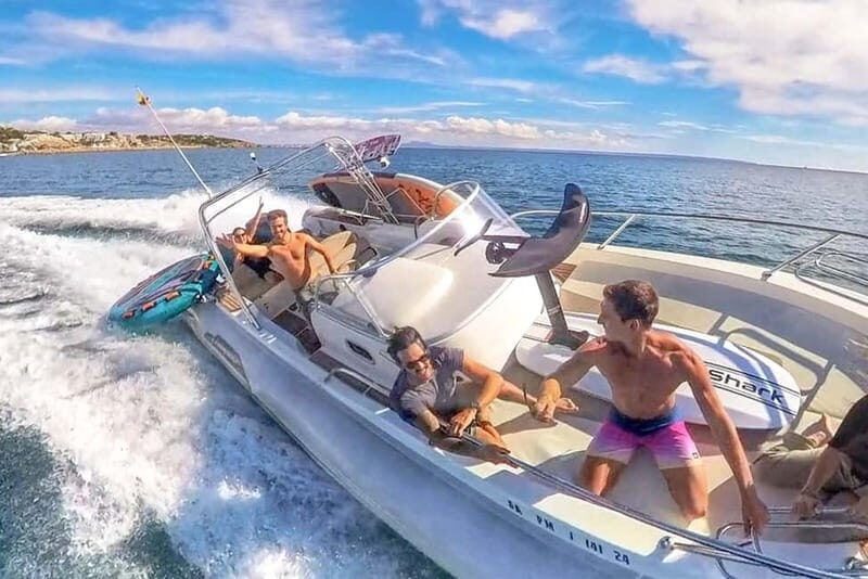 Mallorca: Private Watersports Boat. LUNCH Drinks SUP, Tubing - Water Toys and Extras: What’s Included and What You Can Add