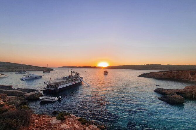 Malta Sunset Boat Tour: Bugibba to Comino Blue Lagoon Cruise - Key Points