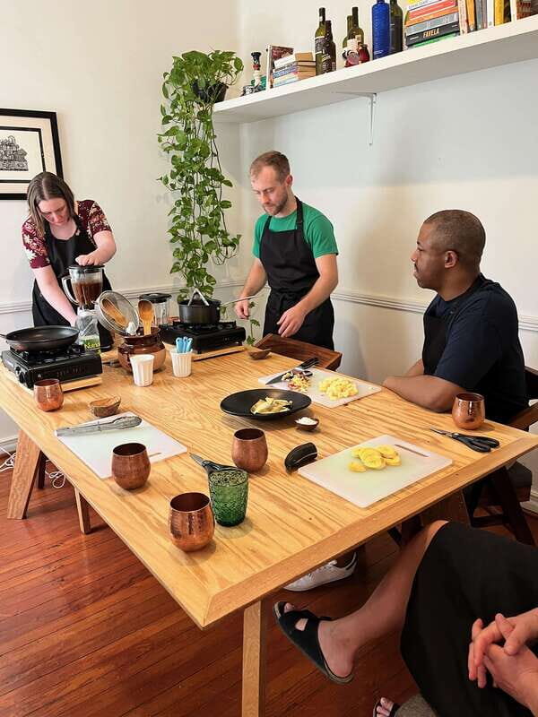 Market tour, cooking class & three-course Mexican feast