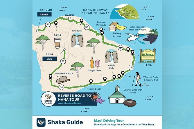 Maui "Reverse" Road To Hana Audio Driving Tour - Key Points