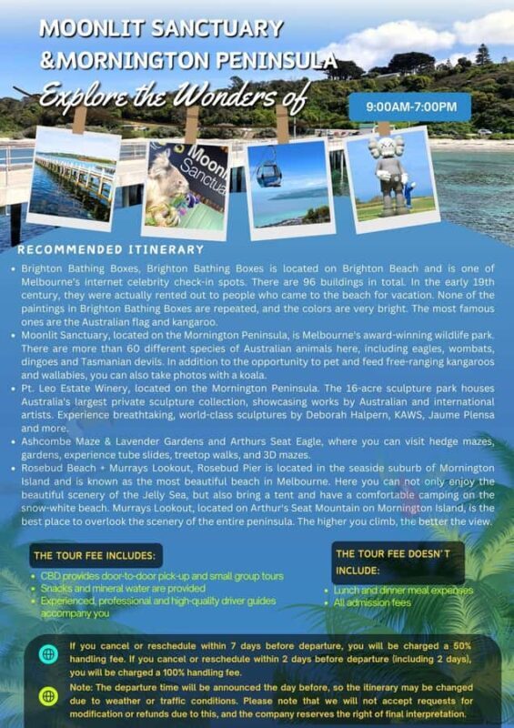 Melbourne: Mornington Peninsula and Moonlit Sanctuary Tour - FAQ