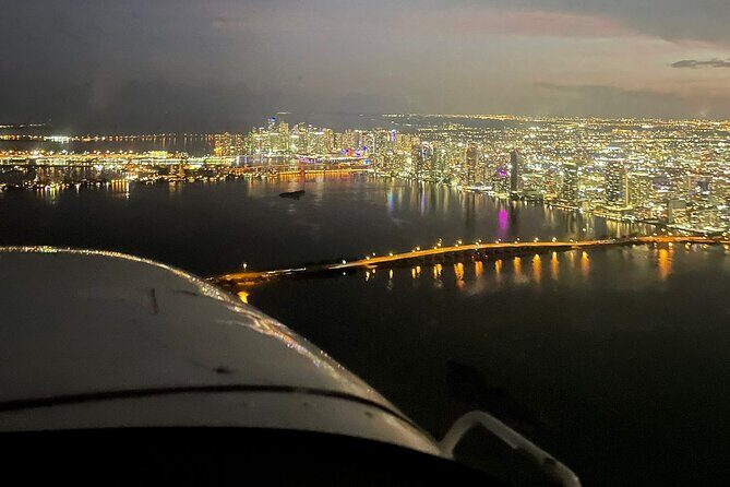 Miami Beach Night Lights Airplane Tour with Champagne 50 Mins - Key Points