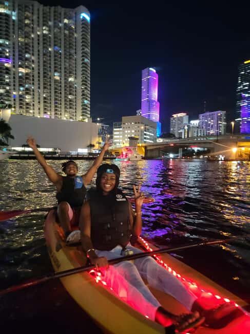 Miami: Guided LED-Lit Kayak Night Tour - Key Points