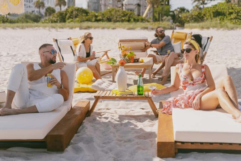 Miami: Private Beach Lounge and Picnic Set Up - The Breakdown of the Day