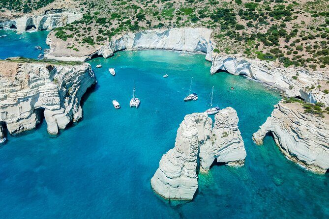 Milos & Poliegos Catamaran Cruise Homemade Full menu BBQ & Drinks - Key Points