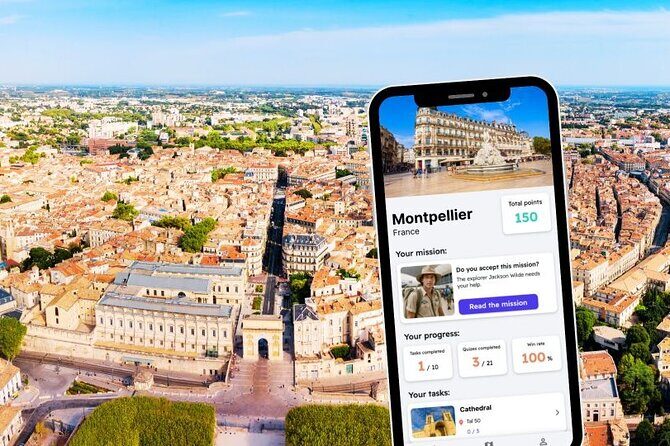 Montpellier City Exploration Game and Tour on your Phone - Key Points