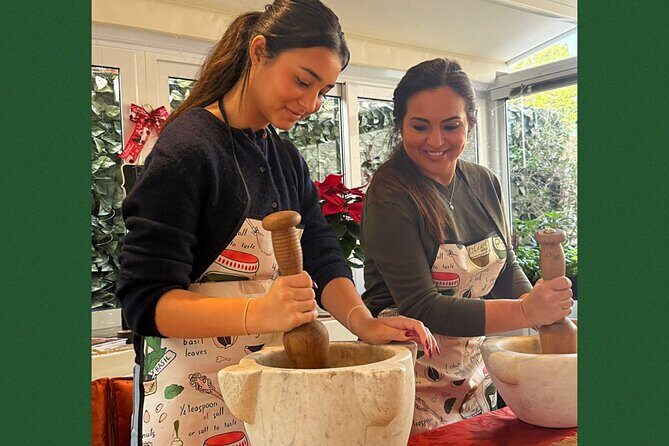 Mortar pesto lesson with World Champion and local Menu - Pricing & Value