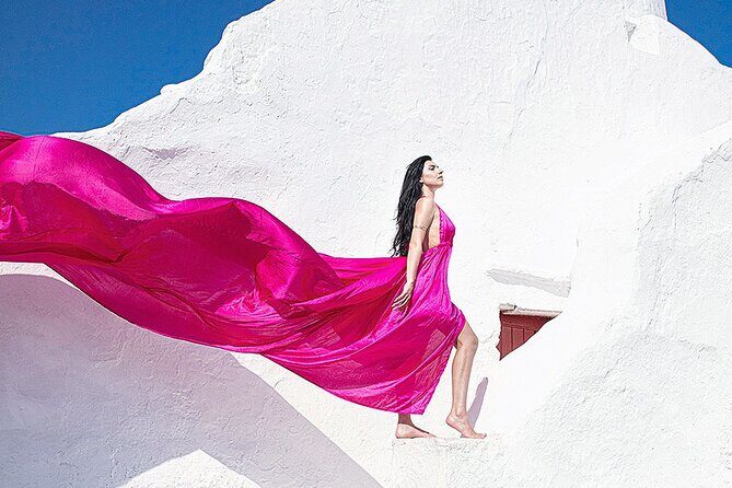 Mykonos Flying Dress High End Professional Photographer - What to Expect on the Day