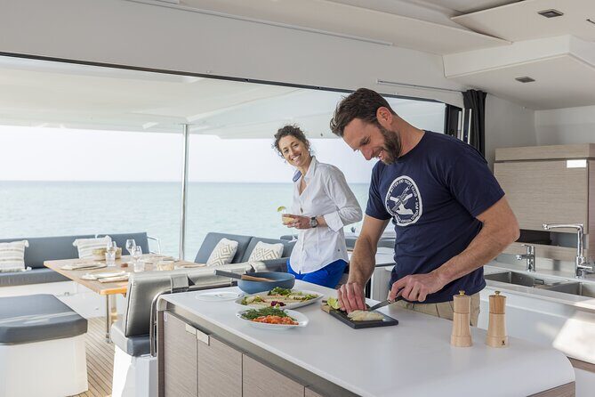 Mykonos: Luxury Catamaran Cruise with Meal, Drinks & Transport - FAQs