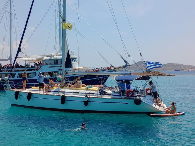 Mykonos: Rhenia Island Sunset Cruise with Transfer and Meal - The Sunset at Little Venice