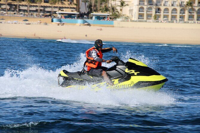 New Jetski Adventure in Cabo San Lucas Bay with Hotel Pickup 1hr - Key Points