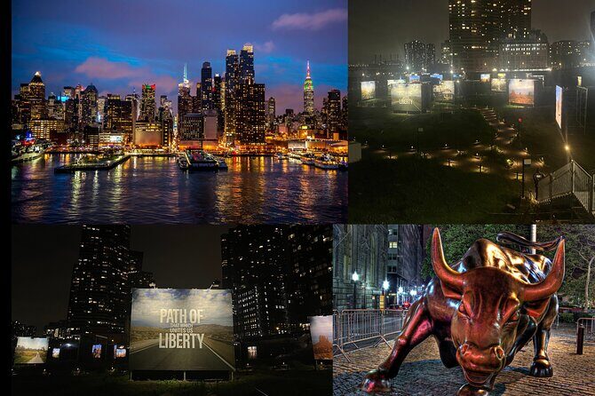 Night Walking Tour Path of Liberty with Ferry to Wall Street Bull - Key Points